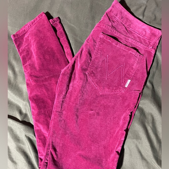 MOTHER | Jeans | Mother The Looker Sweet Wine Velvet Skinny Jeans ...